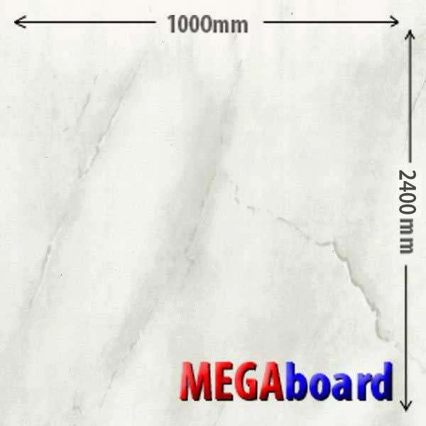 Megaboard Grey Marble 1m Wide PVC Wall Panels, 4010040080