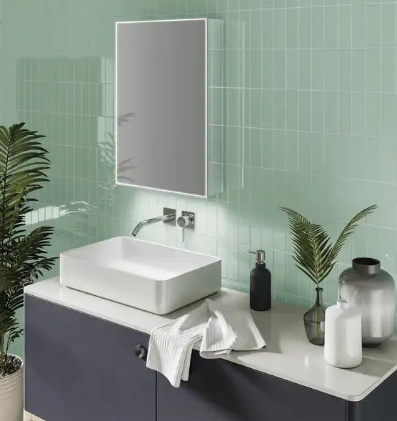 hib Exos 50 Illuminated Bathroom Cabinet, 53500
