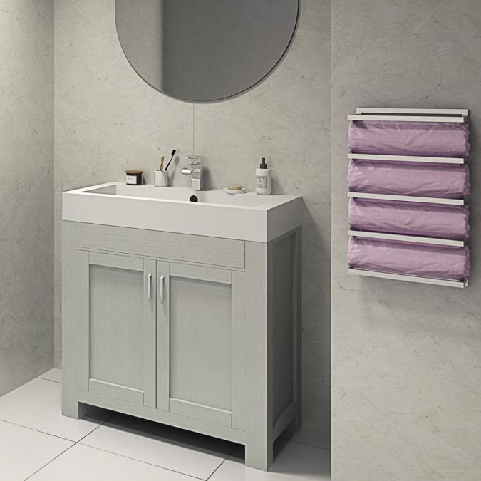 Perform Panel White Bonito Bathroom Wall Panels By NU Style