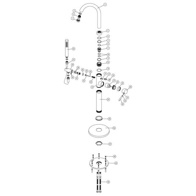 Pomeranian Floor Standing Bath Shower Mixer - Brushed Brass - RDBS105805