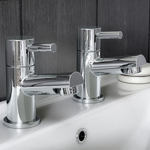 Scudo Premier Chrome Basin Taps (Pair)