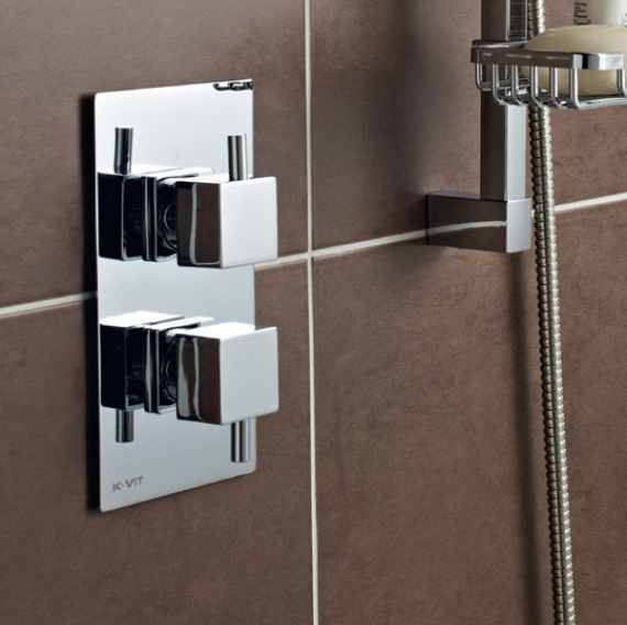 59% OFF Pure Thermostatic Square Shower & Slide Rail Kit - Kartell UK