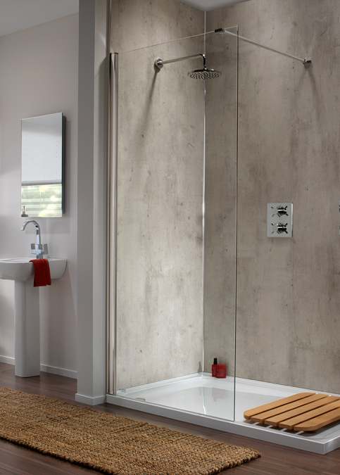 Showerwall Urban Concrete Panels, SW48 | Rubberduck Bathrooms