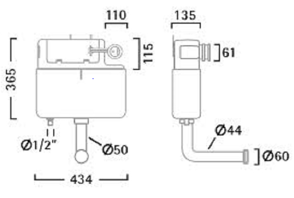 Tavistock Vortex Concealed Cistern VOR790 - Torrent Cistern Concealed ...