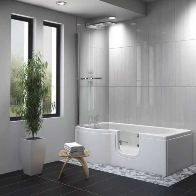 Mantaleda Carnelian Walk-in Shower Bath - Easy Access Bath Including ...