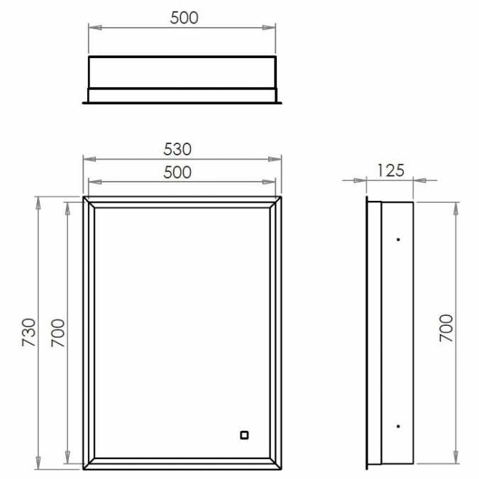 hib Vanquish 50 LED Recessed Cabinet - 47600