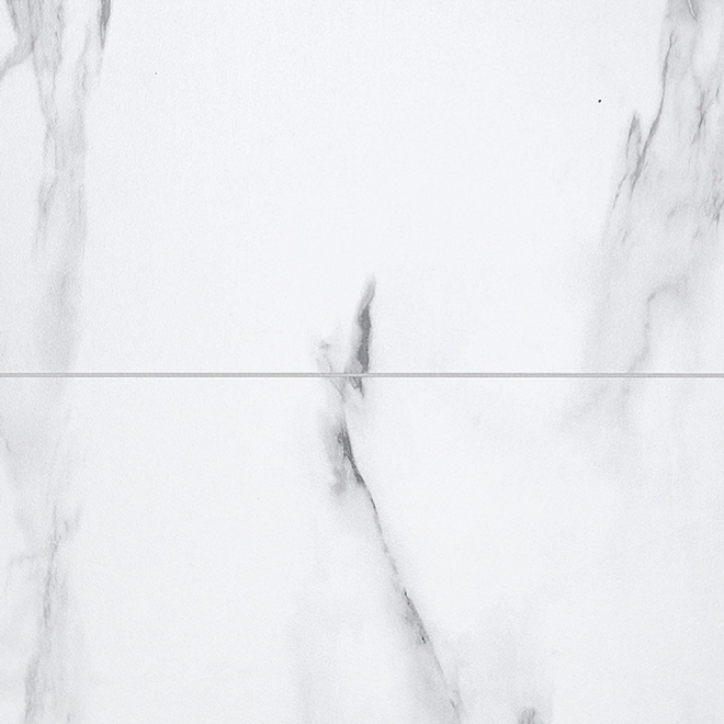 Perform Panel Tile White Marble Satin Twin Pack 600 x 2400mm