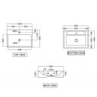 Jaquar Florentine Counter Top Bathroom Basin 520 x 360mm