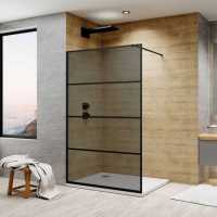 Smoked Glass Screen - Wetroom Glass Panel | Rubberduck Bathrooms