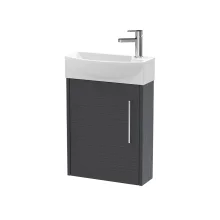 Hudson Reed Juno Graphite Grey Compact Vanity Unit & Basin