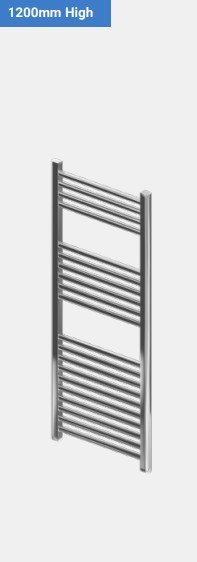 Eastbrook Westward 1200mm x 500mm Straight Gloss White Towel Radiator ...