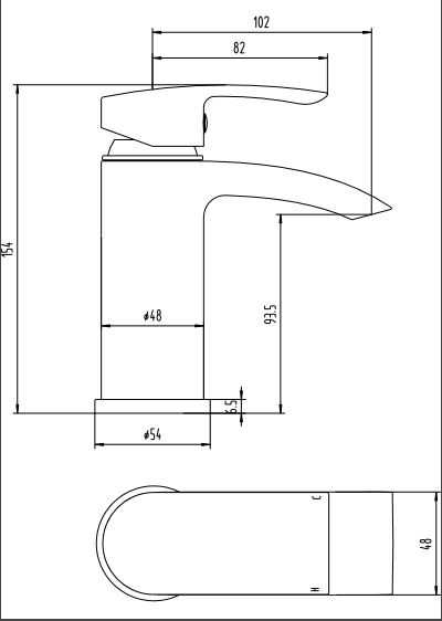 HighLife Bathrooms Coll Swivel Spout Monobloc Basin Mixer Tap Inc ...