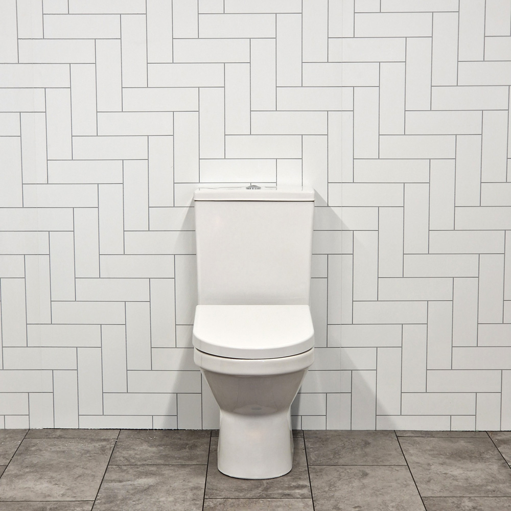 White Straight Herringbone MEGAboard Grout Line 1m Wide PVC Wall Panels