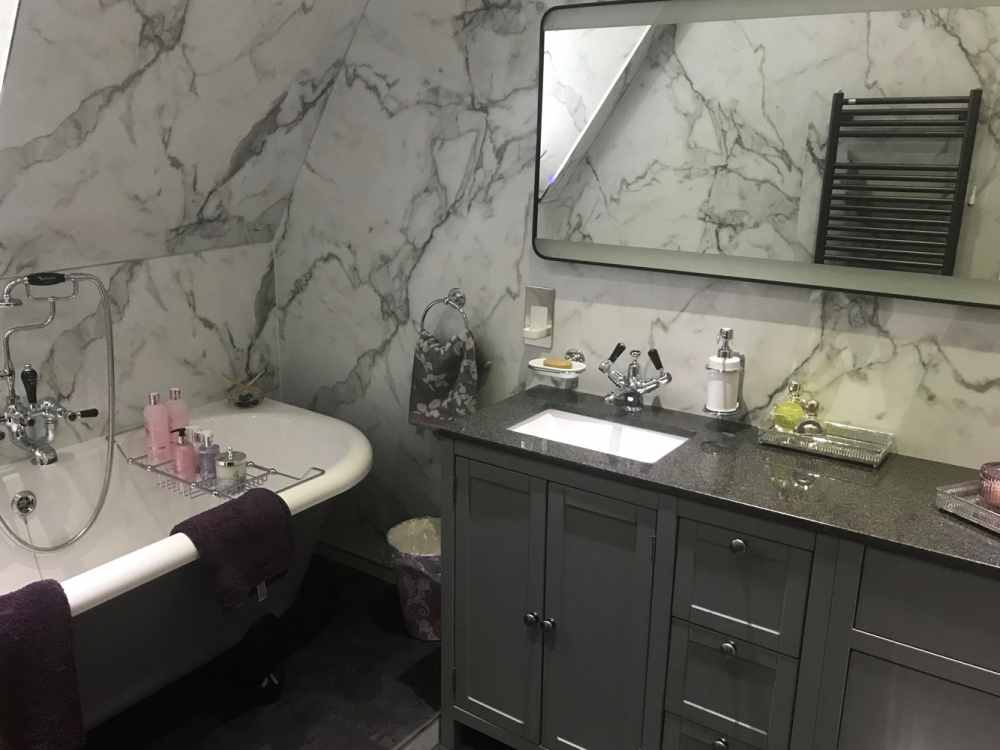 Multipanel Linda Barker Calacatta Marble Laminated Shower Panel Board