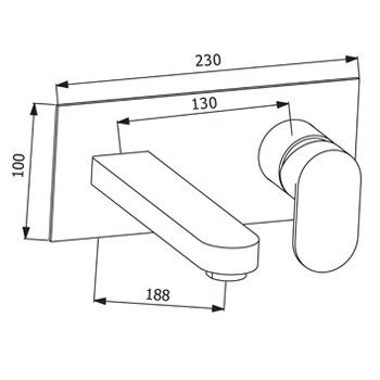 Francis Pegler Strata Blade Wall Mounted Bath Filler Tap, 4K6057 ...