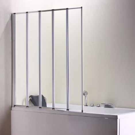 Volente 1250mm 5-Fold Bath Shower Screen - Carron - Ideal For Corner Baths