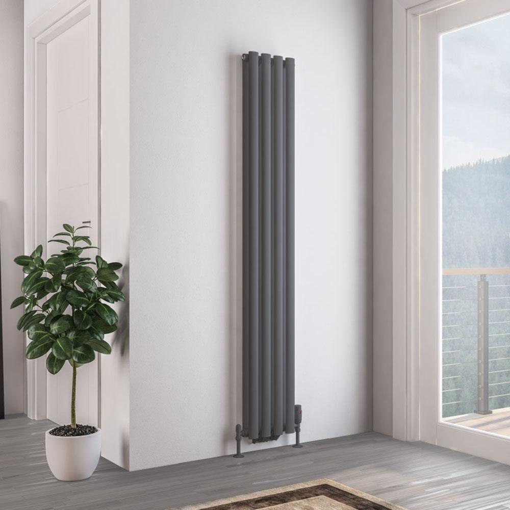Eastbrook Tunstall Double 1800 x 280 Radiator Matt Anthracite, 81.0158