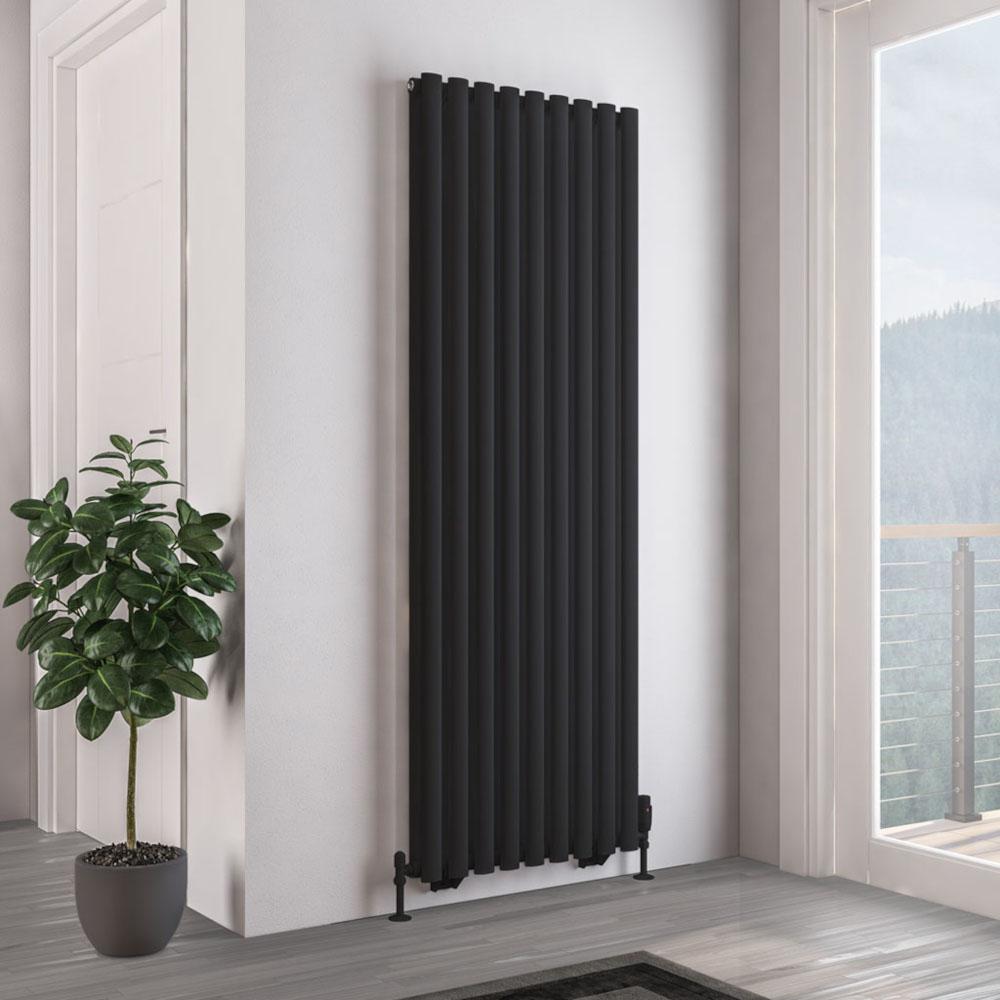 Tunstall Double 1800 x 630 Radiator Matt Black - 81.0174 | Rubberduck ...