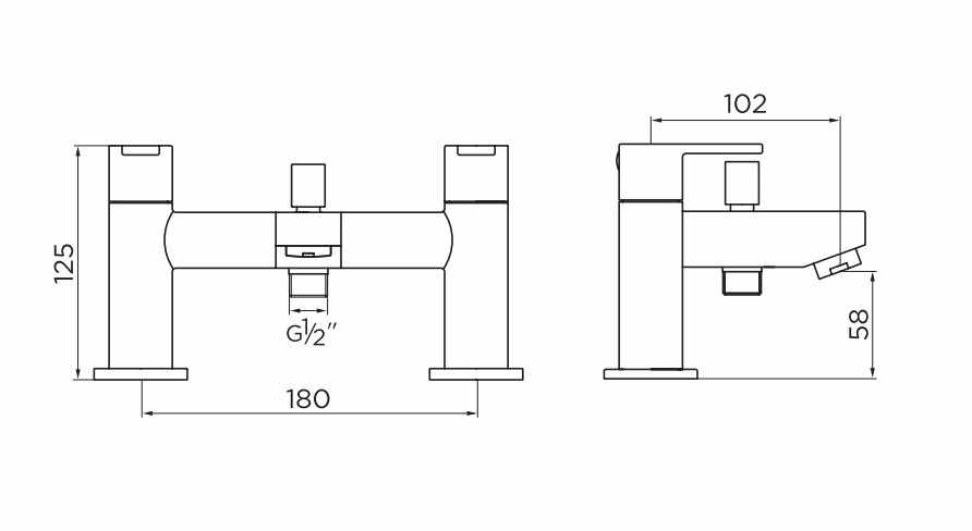 Niagara Camden Bath Shower Mixer Tap - 9005