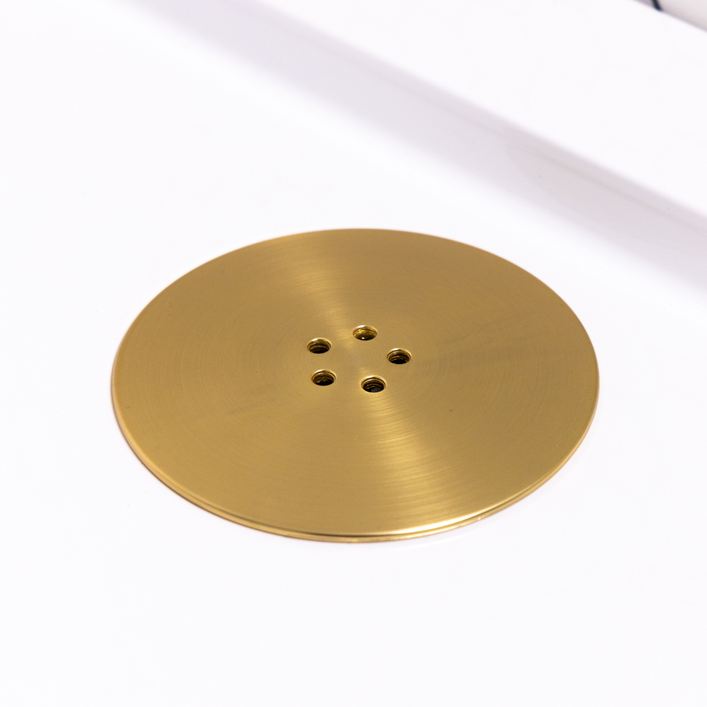 Brushed Brass 90mm Fast Flow Vented Shower Tray Waste Trap
