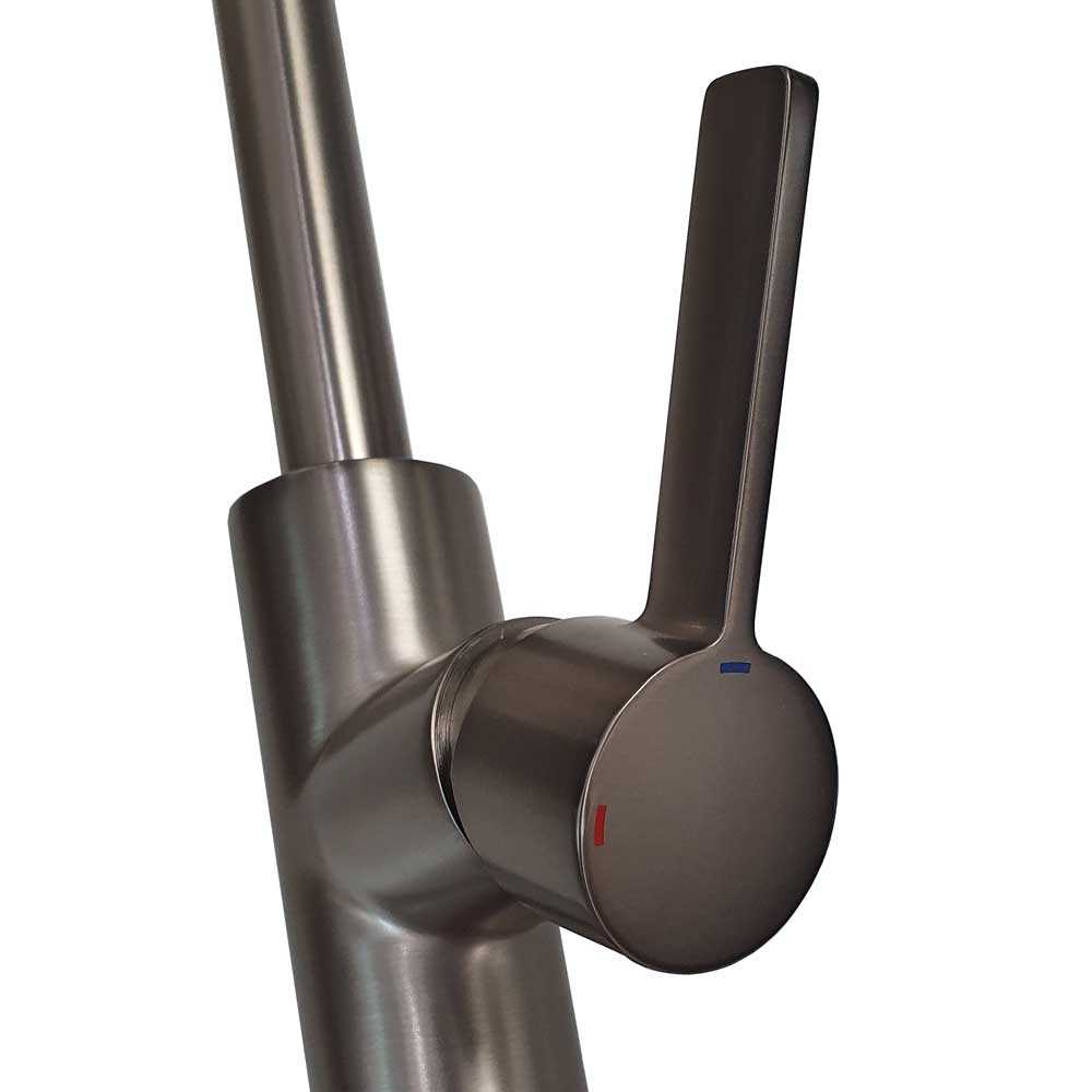 Jeroni Swan 1 Handle Gunmetal Kitchen Mixer Tap, 922123