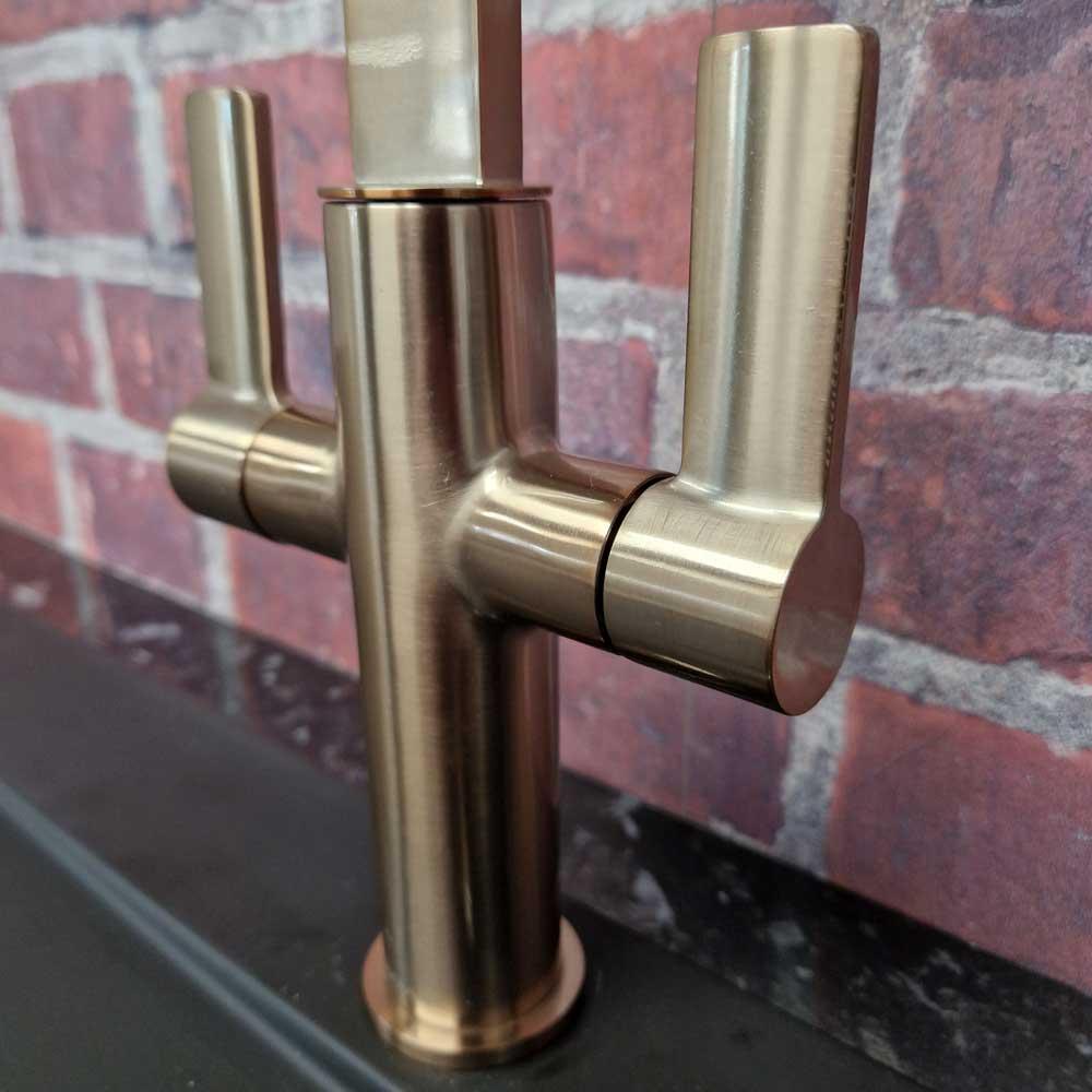 Jeroni Swept Antique Brass Kitchen Mixer Tap - Francis Pegler Comap ...