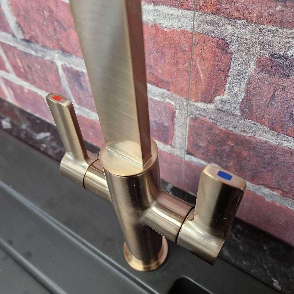 Jeroni Swept Antique Brass Kitchen Mixer Tap - Francis Pegler Comap ...