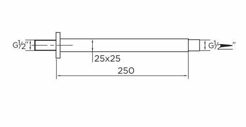 Niagara Observa Square Ceiling Mounted Shower Arm - Chrome - 9345