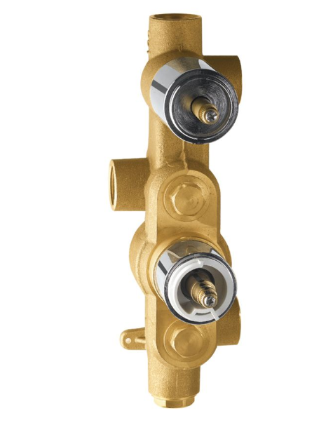 Jaquar Kubix Prime Black Chrome 2 Outlet Thermostatic Shower Mixer ...