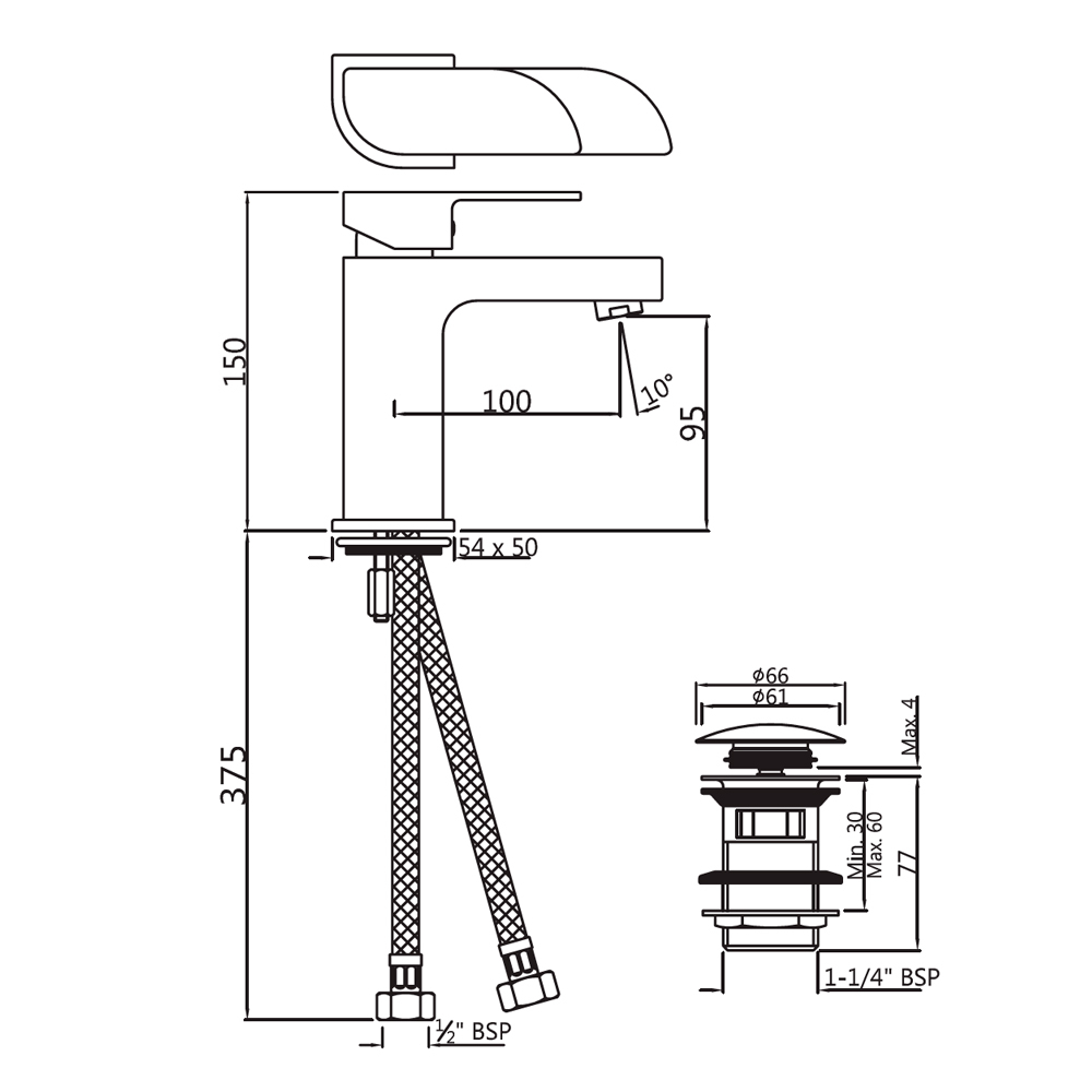 Jaquar Alive Chrome Mono Basin Mixer With Click Clack Waste.ALI-CHR ...