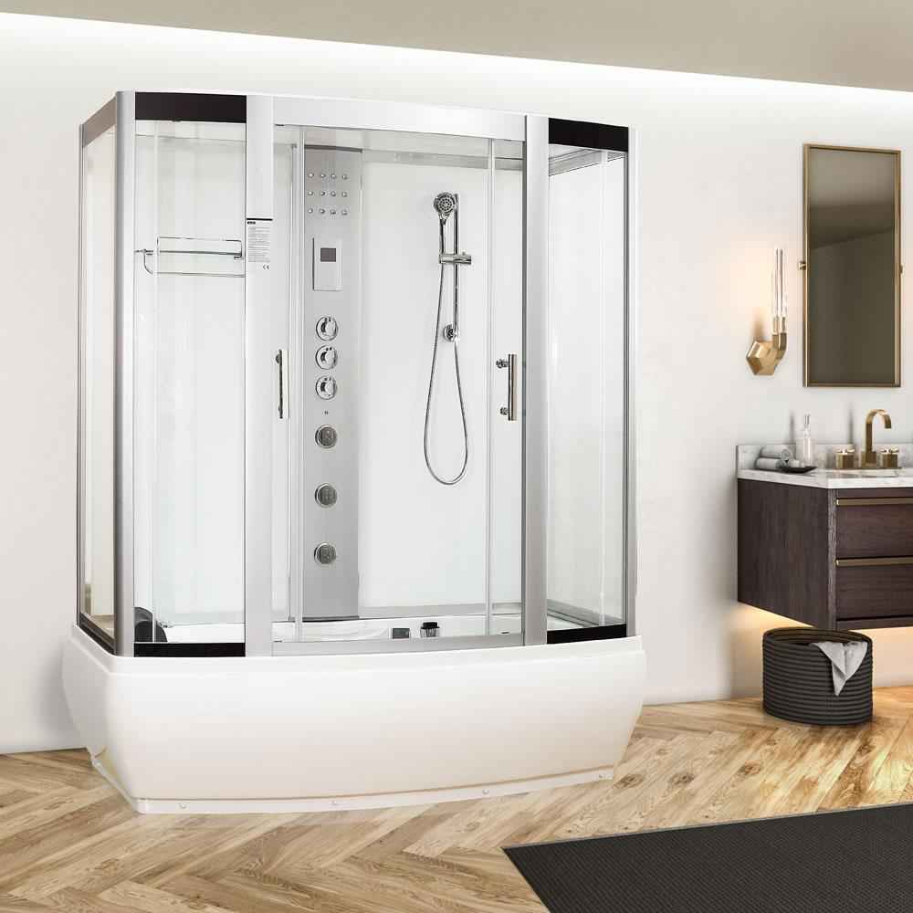 Vidalux Aegean 1700 Airspa Whirlpool Bath & Steam Shower Pod