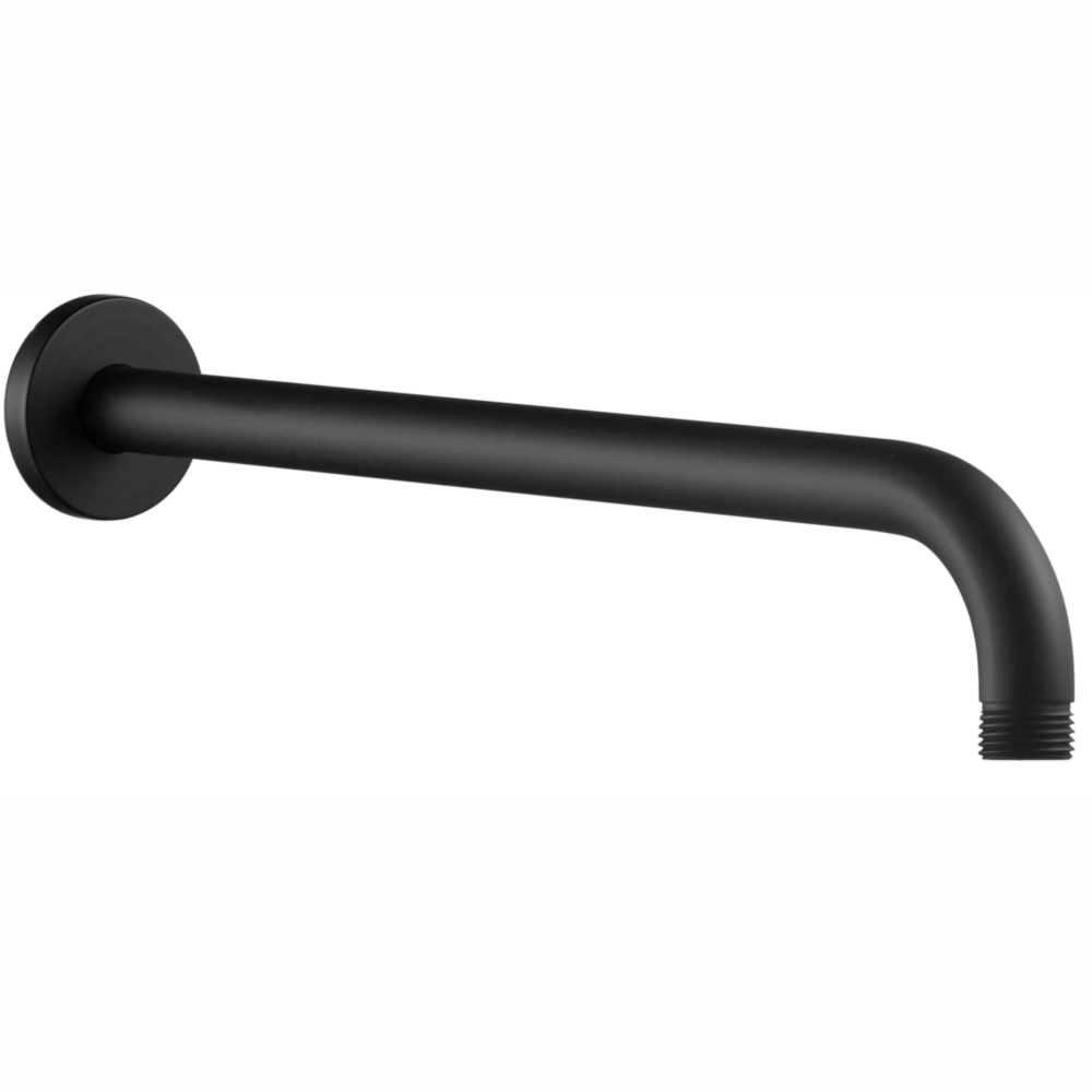 Alabio Round Matt Black Shower Valve with Rainfall Shower Head
