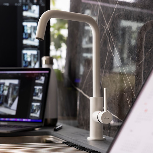 Abode Althia Single Lever Matt White Kitchen Tap