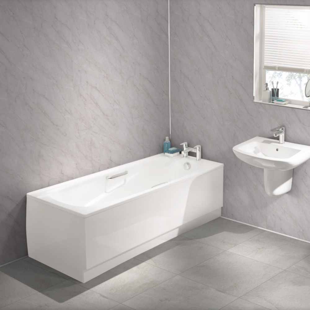 Showerwall Apollo Marble Panels, SW66 | Rubberduck Bathrooms