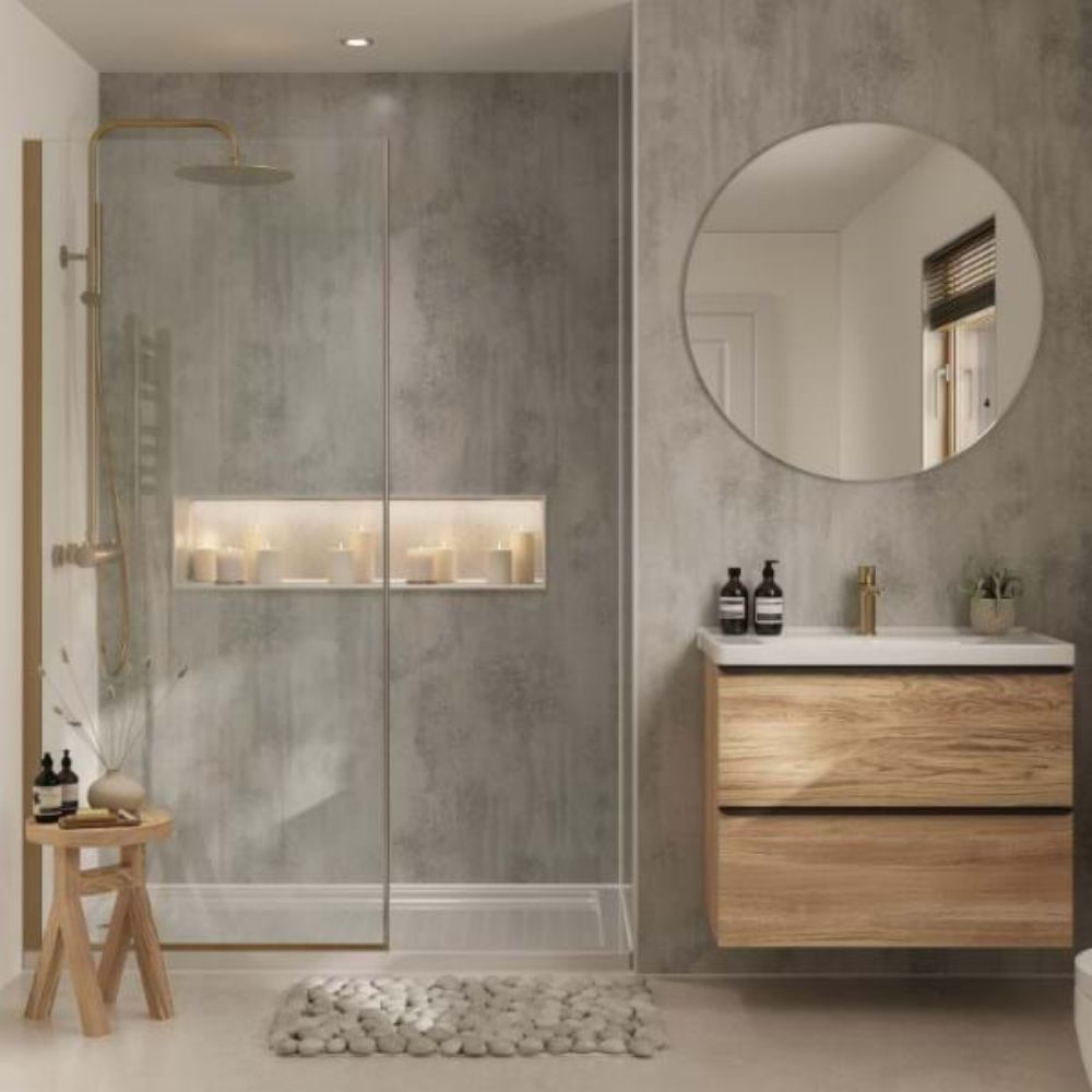 Multipanel Contemporary Walk in Shower Kit, Multipanel Contemporary ...