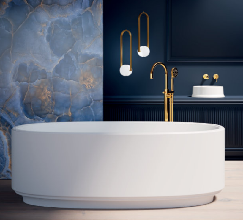 Artize VIC 1800 x 800mm Freestanding Bathtub With Chrome Overflow & Waste