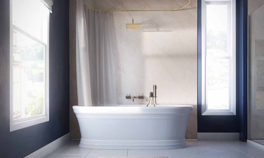 Showerwall Athena Marble Panels, SW67 | Rubberduck Bathrooms