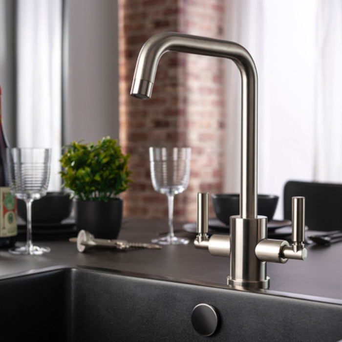 Abode Atlas Quad Brushed Nickel Kitchen Tap