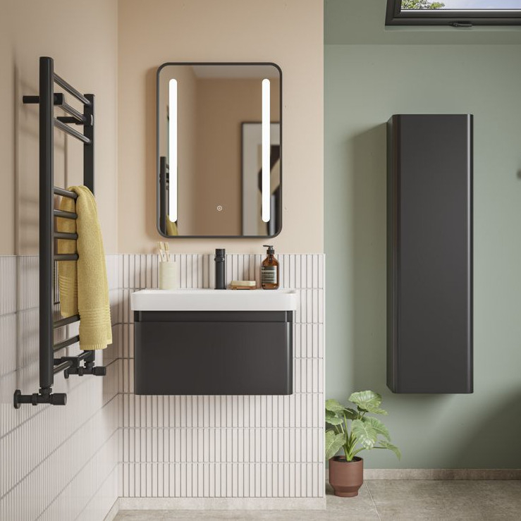 Aylesbury Matt Black 600mm Wall Hung Vanity Unit