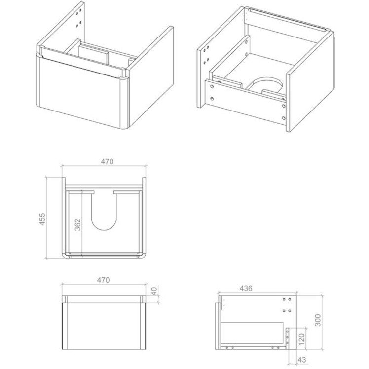 Aylesbury Matt Latte 500mm Wall Hung Vanity Unit
