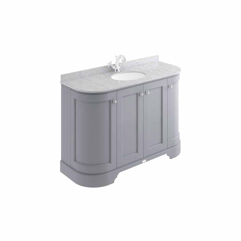 Bayswater Traditional 1200mm Curved Basin Unit Plummett Grey