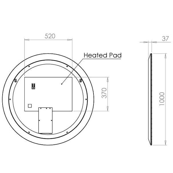 hib Bellus 100 Round LED Bathroom Mirror