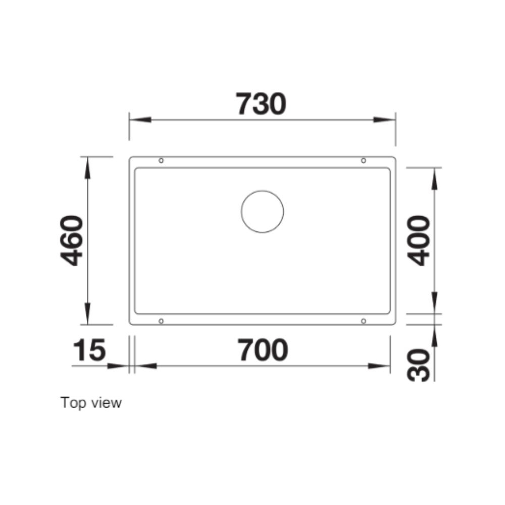 Blanco Subline 700 Silgranit U Kitchen Sink - Coffee