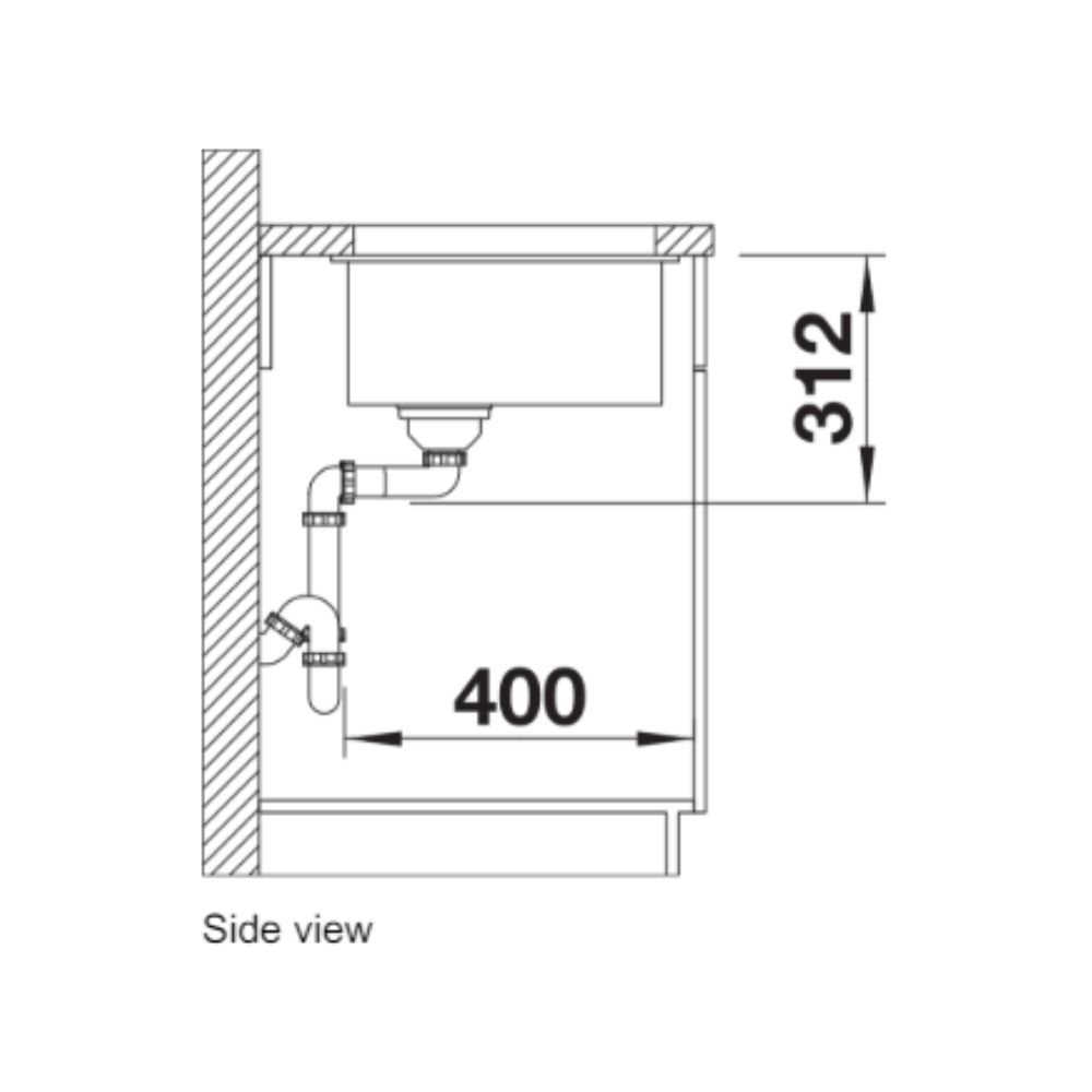 Blanco Subline 700 Silgranit U Kitchen Sink - Coffee