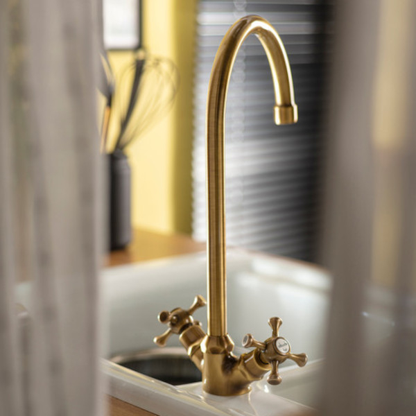 Abode Burford Antique Brass Kitchen Tap