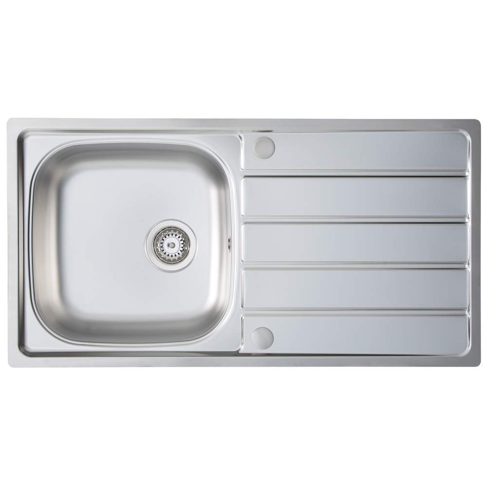 Prima 1 Bowl 965 x 500mm Stainless Steel Sink & Single Lever Tap Pack