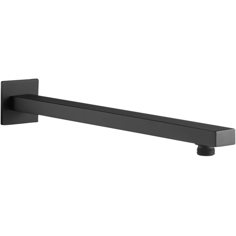 Challans Matt Black Square Single Outlet Valve with Rainfall Shower Head