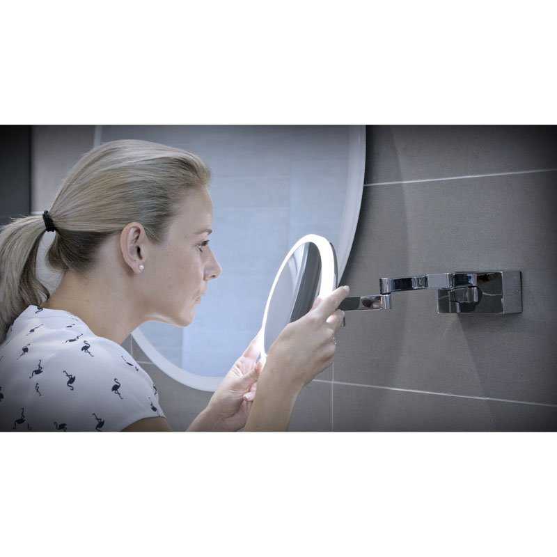 hib Cirque LED Magnifying Bathroom Mirror - 21700