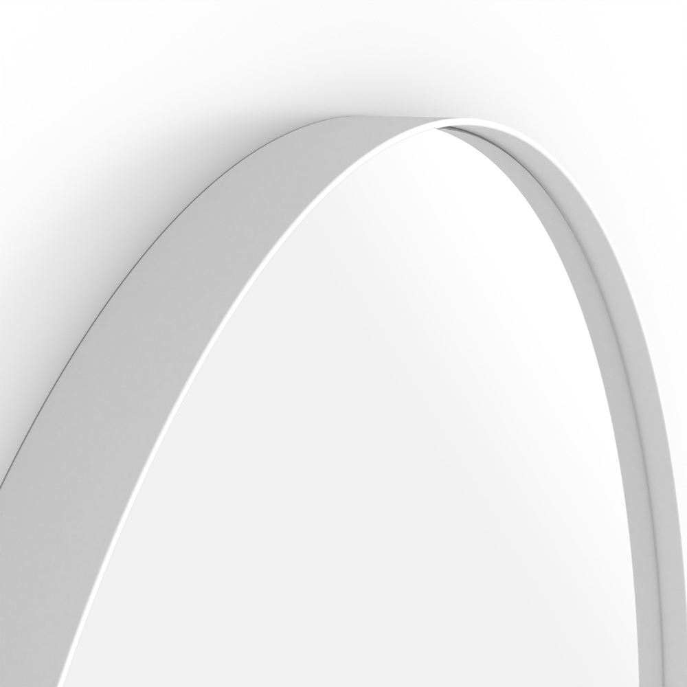 Origins Living City 80 White Round Mirror