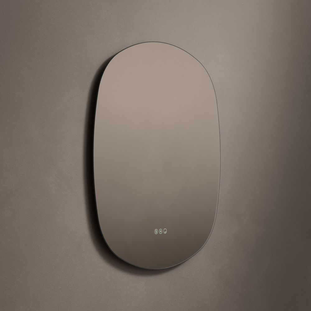 Origins Living Claris Curve Oblong Illuminated Bathroom Mirror with ...